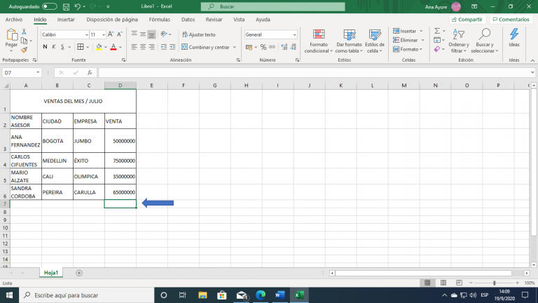 Comandos cortos en Excel- Plataforma virtual de formación profesional